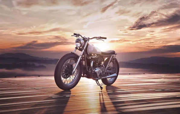 Wallpaper the sky, transport, shadow, Kawasaki, Badwinners Motorcycles ...