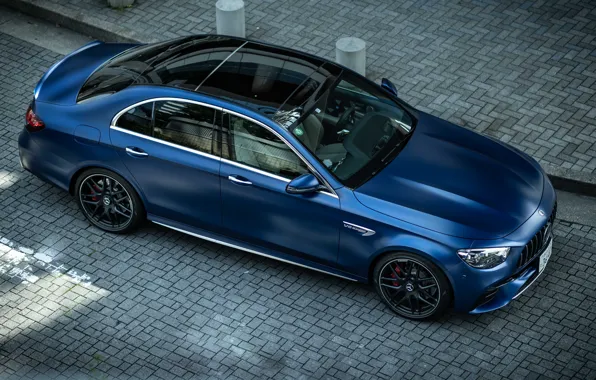 Wallpaper car, machine, Mercedes-Benz, AMG, E63, blue car, V8, Mercedes ...