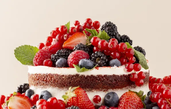 Download wallpaper berries, cake, different, dessert, section food in ...