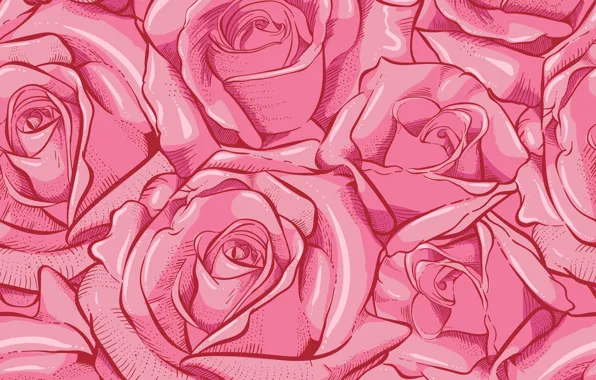 Download wallpaper roses, Flowers, pattern, pattern, seamless, Floral ...