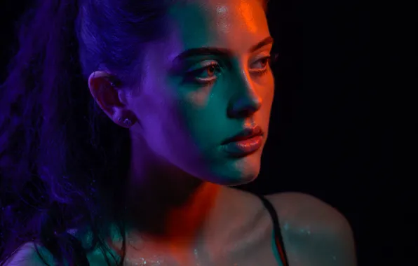 Wallpaper eyes, color, girl, face, model, hair, makeup, lips for mobile ...