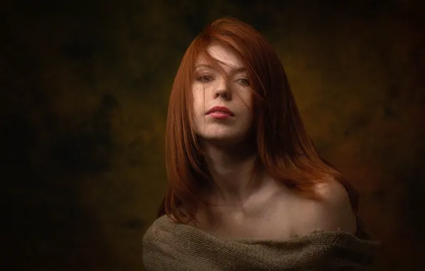 Wallpaper portrait, red hair, beautiful girl, Yana, Victor aka kmzer for mobile and desktop ...