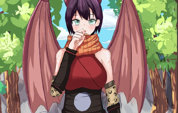 Wallpaper girl, wings, the demon, That Time I Got Reincarnated as a ...