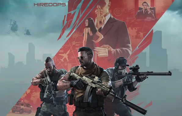 Wallpaper weapons, art, soldiers, machine, art, ammunition, mercenary ...