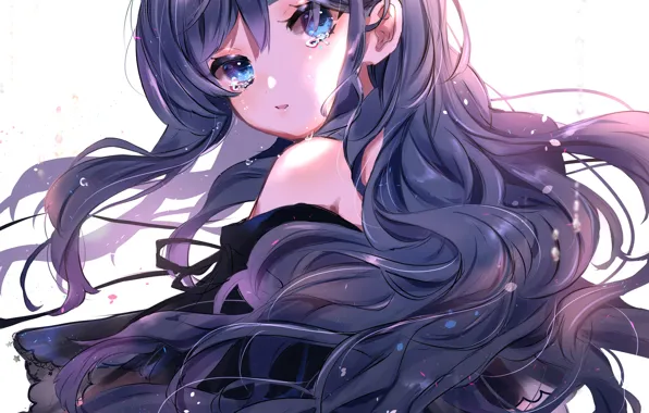 Anime Girl Looking Over Shoulder