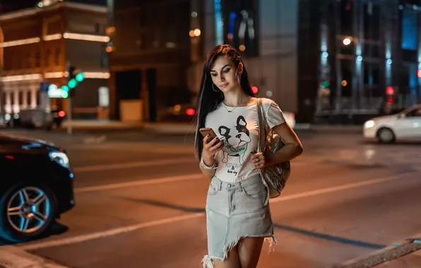 Download wallpaper model, pretty, brunette, A Diakov George, section girls in resolution 1920x1080