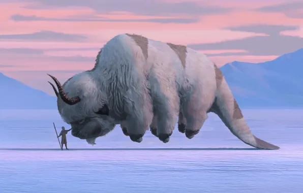 Download wallpaper fantasy, Avatar, horns, winter, snow, artwork ...