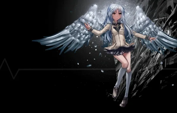 Download wallpaper girl, background, wings, angel, Angel Beast ...