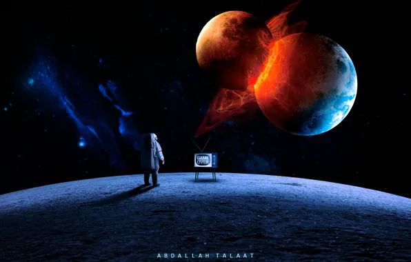 Planets Crashing Wallpaper