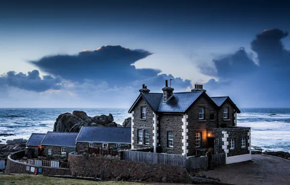 Wallpaper coast, the building, island, channel, The Channel, Jersey ...