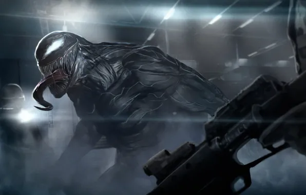 Download wallpaper weapons, art, soldiers, Venom, Venom, symbiote ...