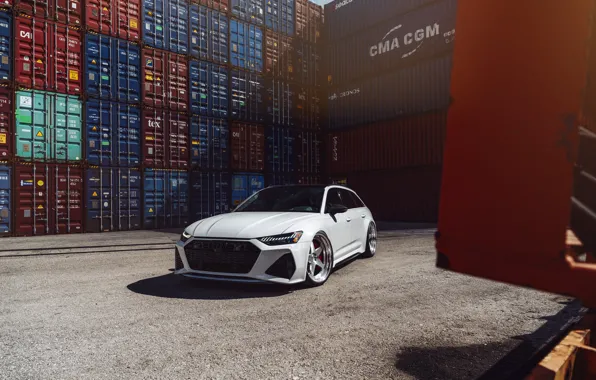 Wallpaper RS6, C8, Matte black, Daytime Running Lights for mobile and ...
