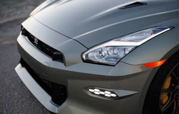 Wallpaper Nissan, GT-R, front, R35, close up, Nissan GT-R T-spec images ...