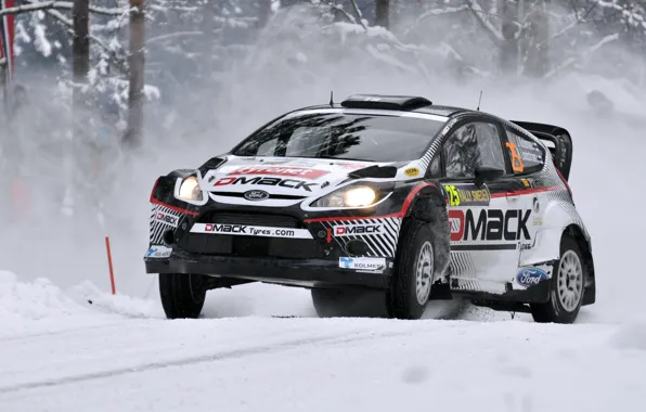 Wallpaper Ford, Winter, Snow, Speed, Fiesta, World Rally Car for mobile ...