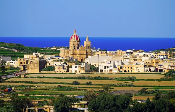 Wallpaper Church, Malta, Gozo for mobile and desktop, section город ...