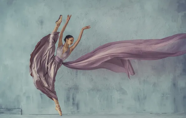 Wallpaper girl, pose, wall, dance, hands, ballerina, ballet, Pointe ...