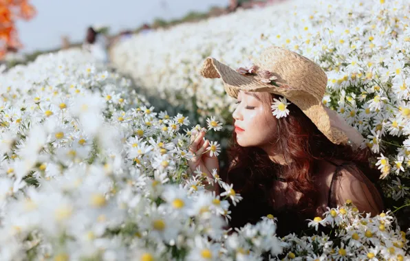 Wallpaper girl, flower, beautiful, women, spring for mobile and desktop ...