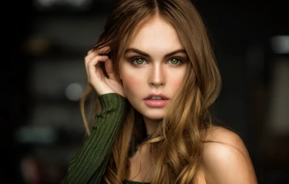 Wallpaper look, pose, model, portrait, makeup, hairstyle, brown hair ...