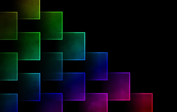 Wallpaper color, abstraction, background, rainbow, cube, cube ...