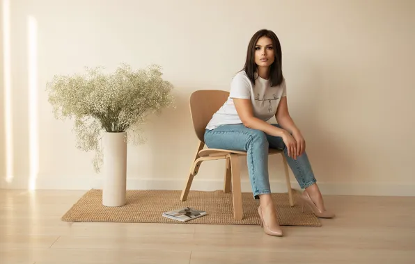 Wallpaper look, girl, model, jeans, beauty for mobile and desktop ...