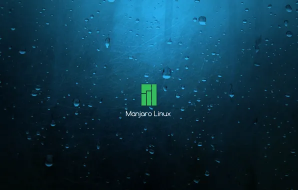 Wallpaper Blue background, Linux, blue background, Manjaro Linux ...