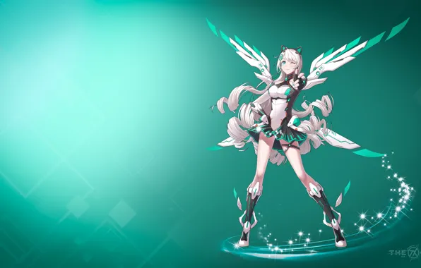 Wallpaper ASUS, Digital Art, cyan, anime girls, The One for mobile and ...