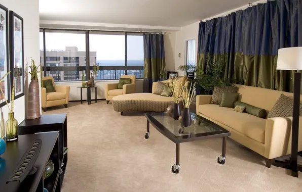 Wallpaper design, style, room, interior, living room in Skyline Tower ...