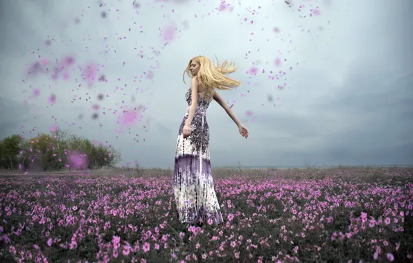 Wallpaper summer, girl, flowers for mobile and desktop, section ...