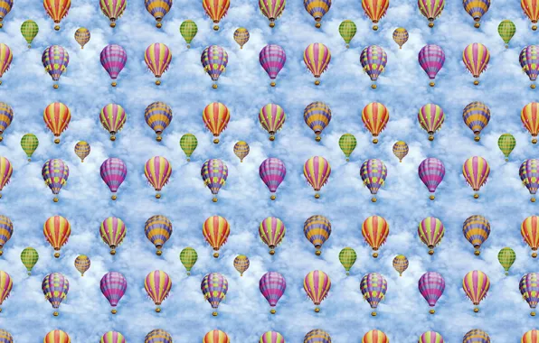Download wallpaper balloon, background, flight, journey, children's ...