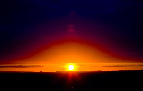 Wallpaper the sun, sunset, horizon for mobile and desktop, section ...