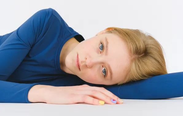 Wallpaper look, close-up, fatigue, beauty, blue eyes, close-up, blue ...