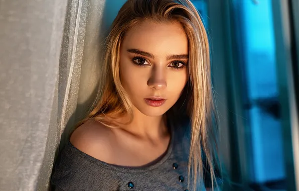 Wallpaper look, face, portrait, Girl, Vlad Popov, Maria Vysokopolnogo ...