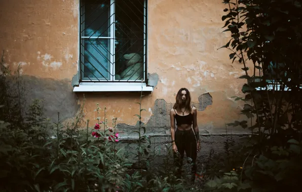 Wallpaper girl, tattoo, window, Dima Minakin for mobile and desktop ...