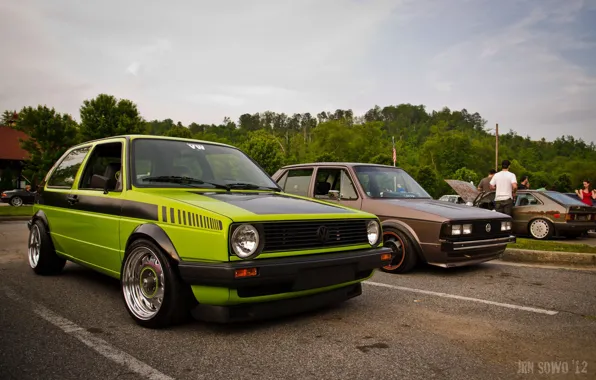 Wallpaper volkswagen, golf, tuning, germany, low, stance for mobile and ...