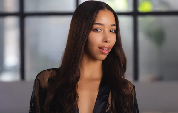 Wallpaper long hair, model, brunette, gorgeous, posing, beautiful face ...