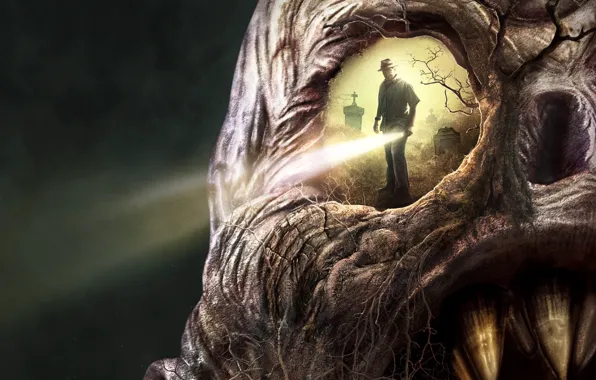 Wallpaper cinema, sake, RIP, monster, eyes, movie, cemetery, fang for ...