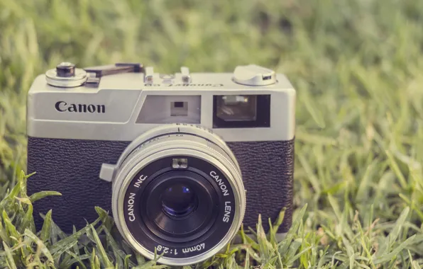 Wallpaper grass, camera, the camera, canon for mobile and desktop ...