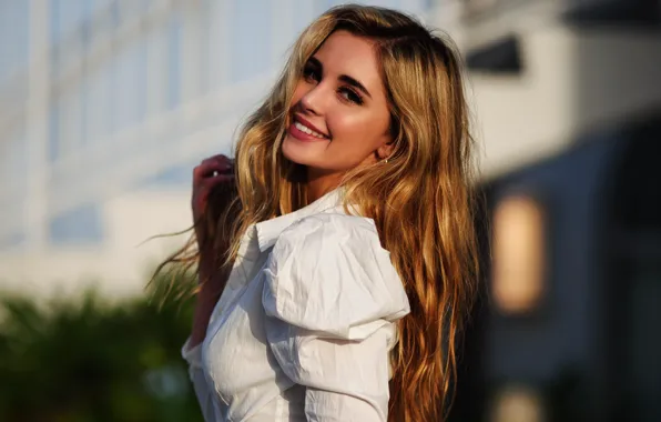 Download wallpaper smile, model alexis white, photographer christopher ...