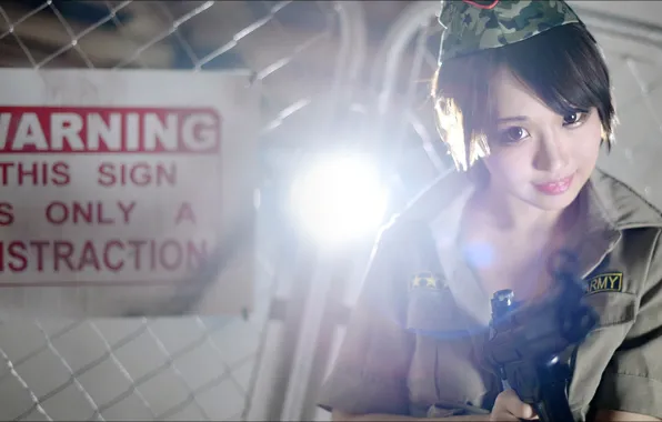Wallpaper Girl, weapon, smirk, warning and control, Oops images for ...