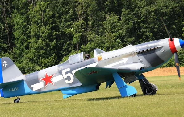 Download wallpaper the plane, WWII, Yakovlev, single-engine, The Yak-3 ...