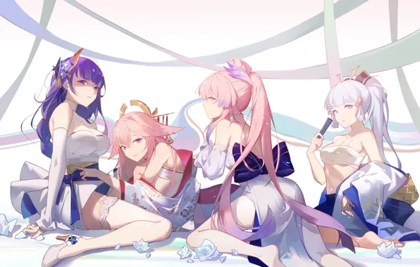 Download wallpaper genshin impact, raiden shogun, yae miko genshin impact, kamisato ayaka ...