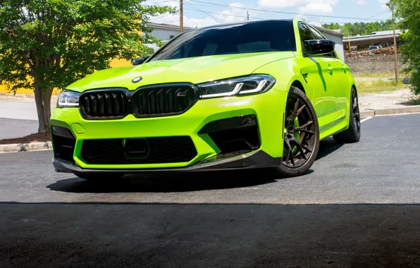 Download wallpaper Carbon, F90, M5 Competition, Light green, section bmw in resolution 2560x1440