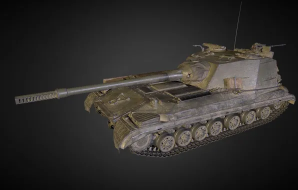Download wallpaper Russia, Pilot ACS, Object 268 Option 4, section weapon in resolution 320x480