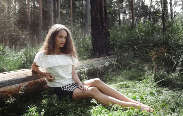Wallpaper forest, girl, hair, Zlobin Awesome, Vita for mobile and ...