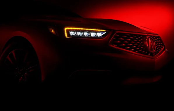 Wallpaper car, red, logo, Acura, Acura TLX for mobile and desktop ...