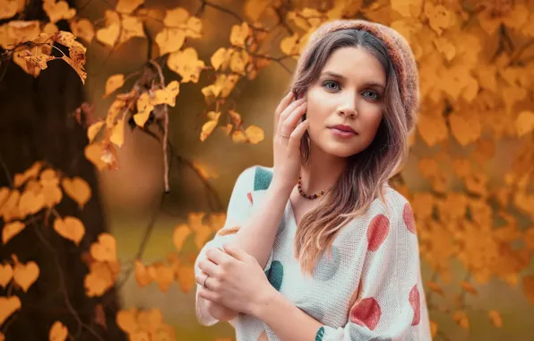 Wallpaper autumn, girl, Veronica Martin for mobile and desktop, section ...
