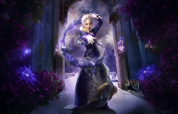 Wallpaper flowers, magic, woman, Wicked: Part One, Evil: Part One for ...