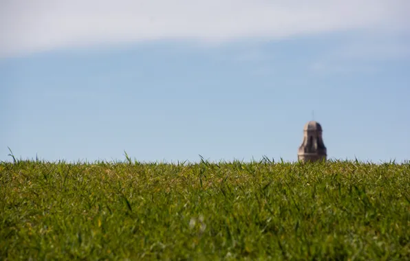 Download wallpaper grass, tower, sky, section landscapes in resolution ...