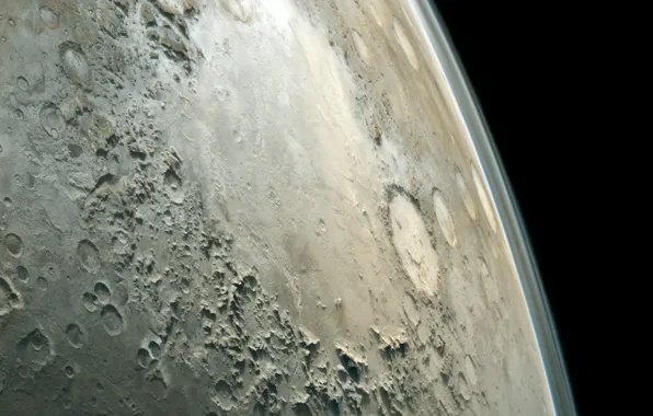 Download wallpaper grey, planet, Sci Fi, craters, section space in ...