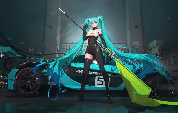 Wallpaper anime, flag, workshop, Hatsune Miku, anime, flag, anime girls ...